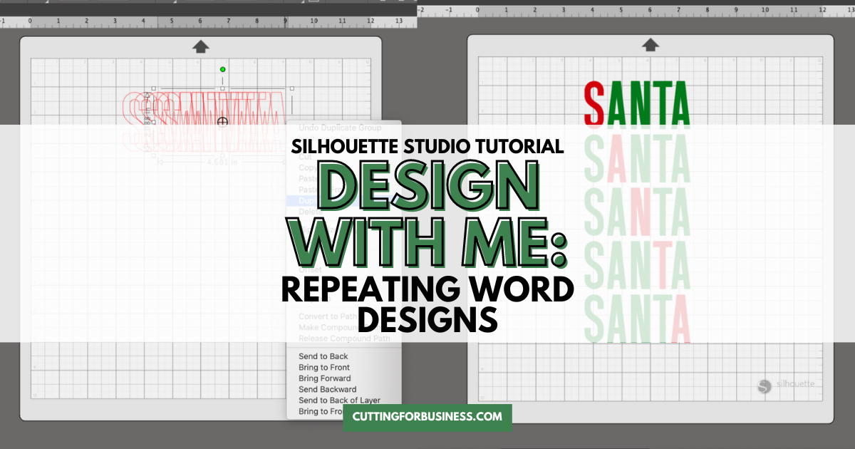Silhouette Studio Tutorial: Repeating Word Designs - Cutting for Business