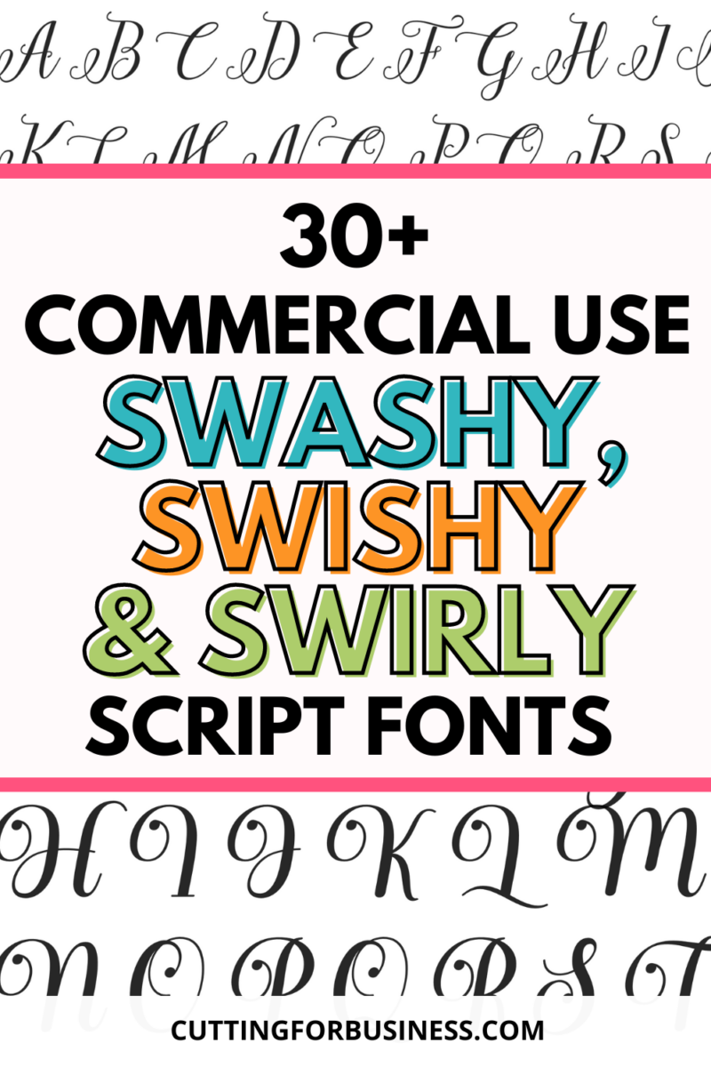 30 Commercial Use Script Fonts for Crafters - Cutting for Business